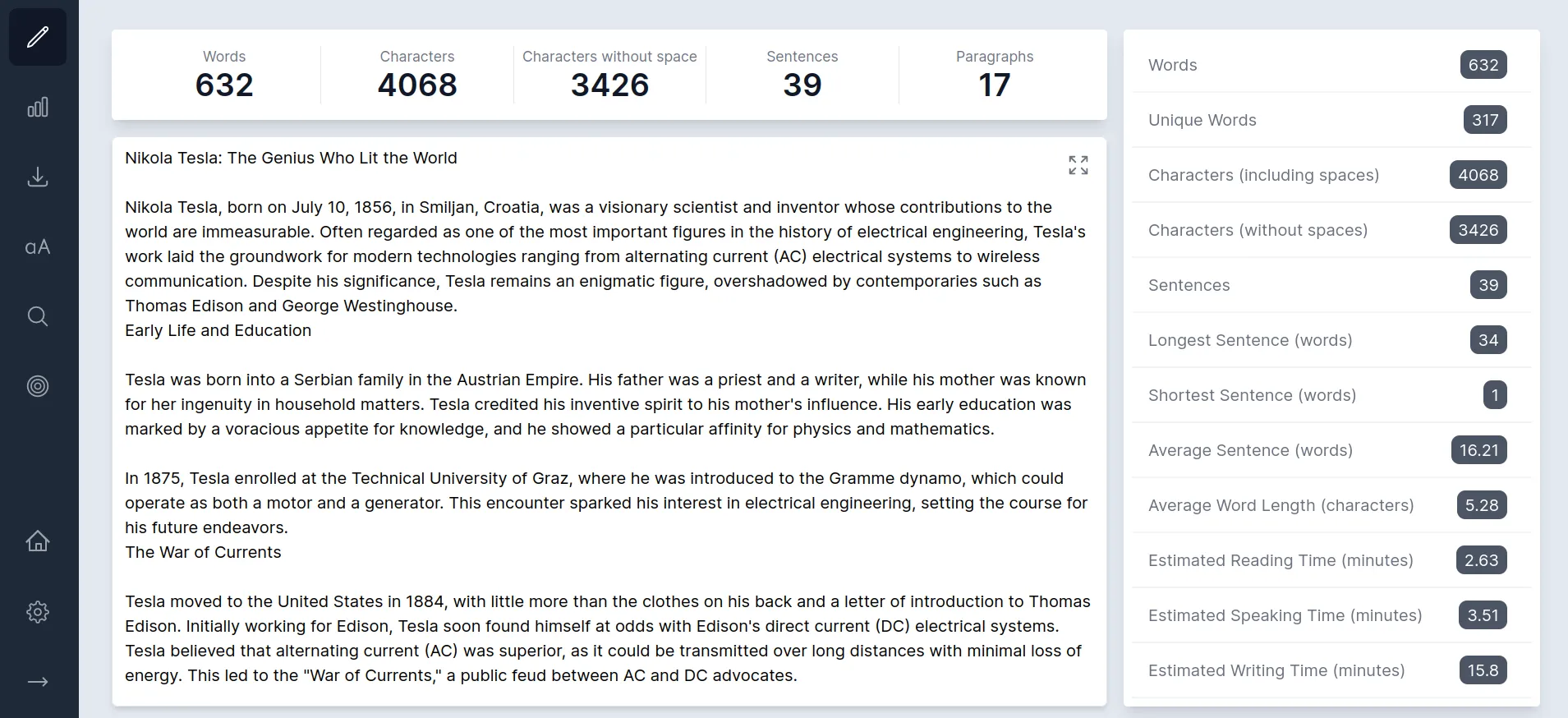 Gorby - Text Analyzer and Word Counter